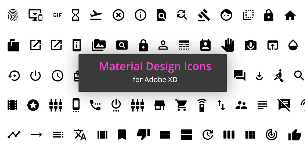 1,000 Free Material Icons for Adobe XD